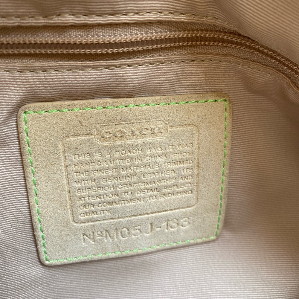 Coach Logo Hobo Purse Bag! White Paste Logos! - Gem